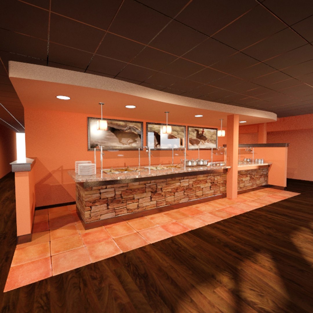 3D Model Restaurant Buffet | 1146964 | TurboSquid