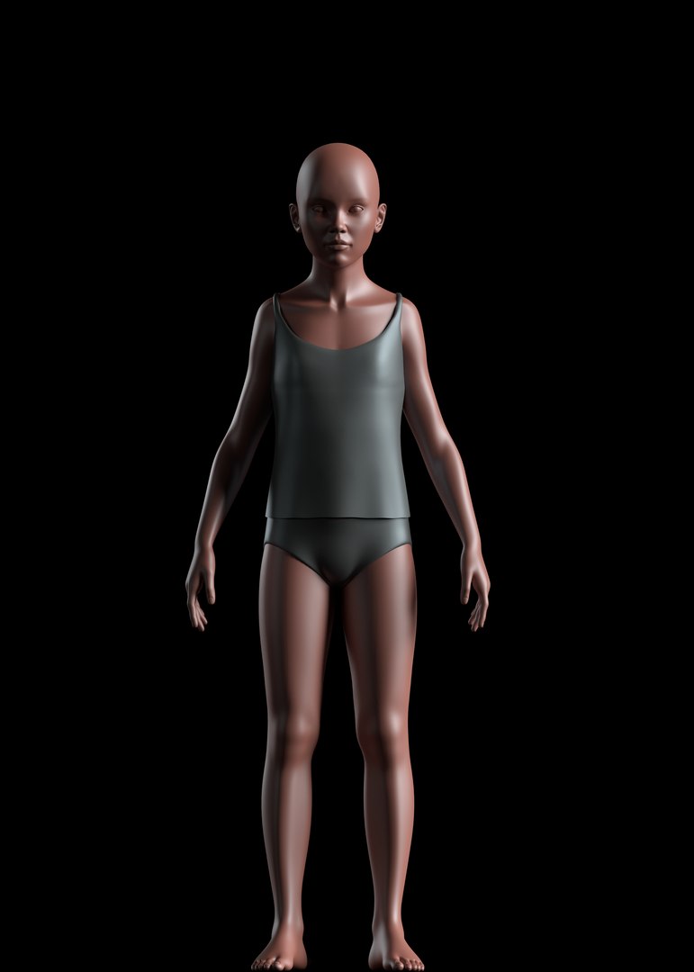 3D child basemesh realistic body model - TurboSquid 1425444