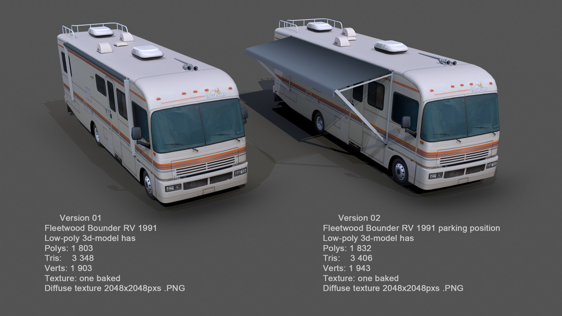 Fleetwood Bounder RV 1991 3D - TurboSquid 1772544