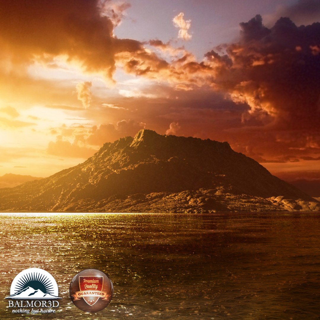 volcano 3d model