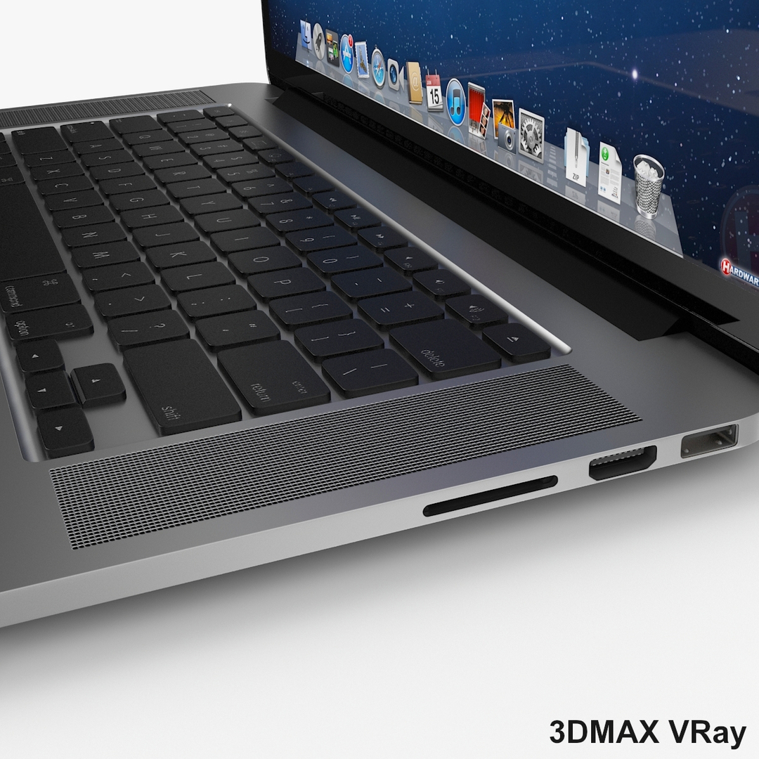 3d model apple macbook pro retina