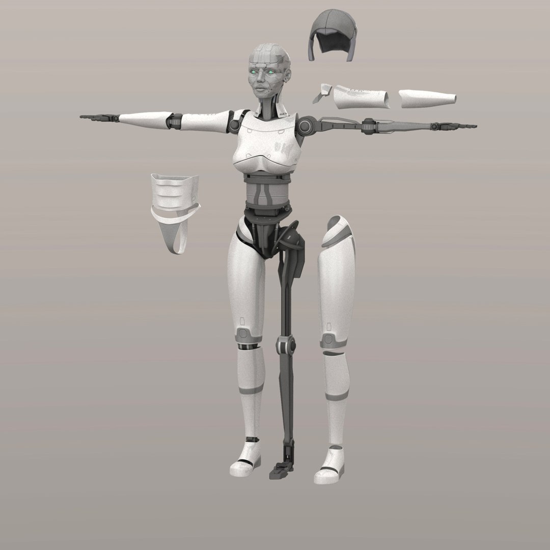 3D Humanoid Female Robot - TurboSquid 1170672