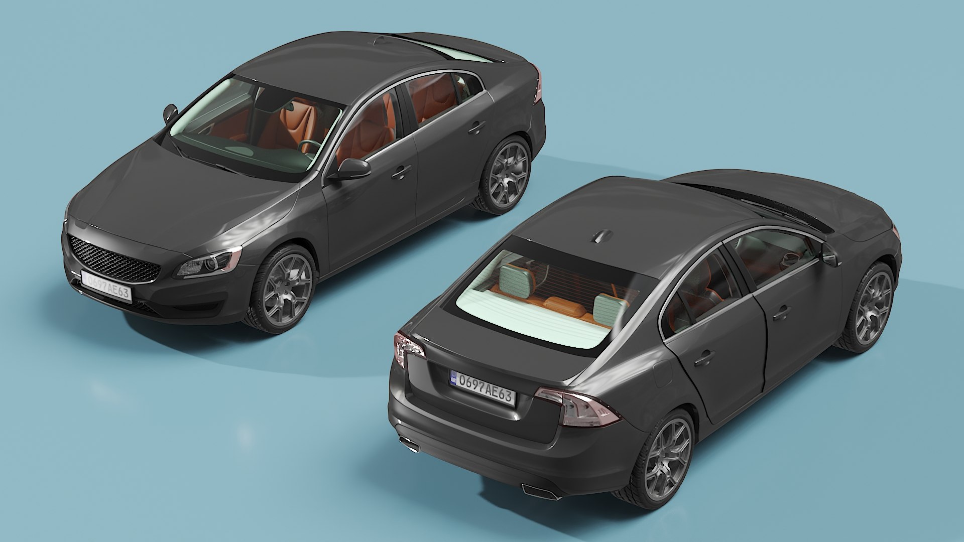 Executive Sedan Simple Interior 3D Model - TurboSquid 2342586