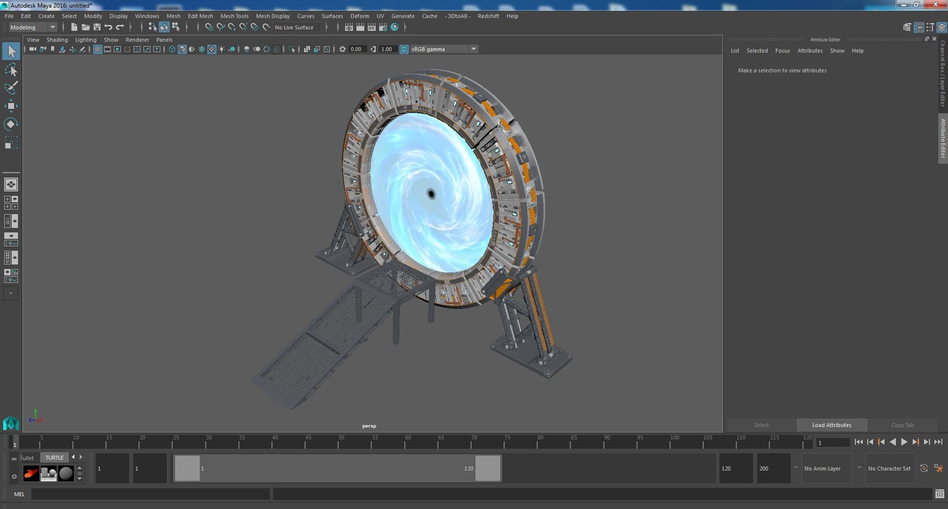 Time Gate With Portal 3D Model - TurboSquid 2088625