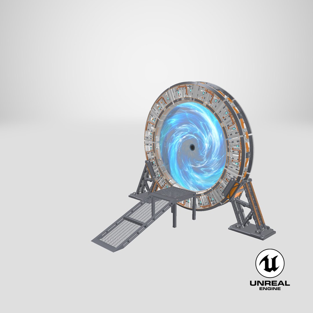 Time Gate With Portal 3D Model - TurboSquid 2088625