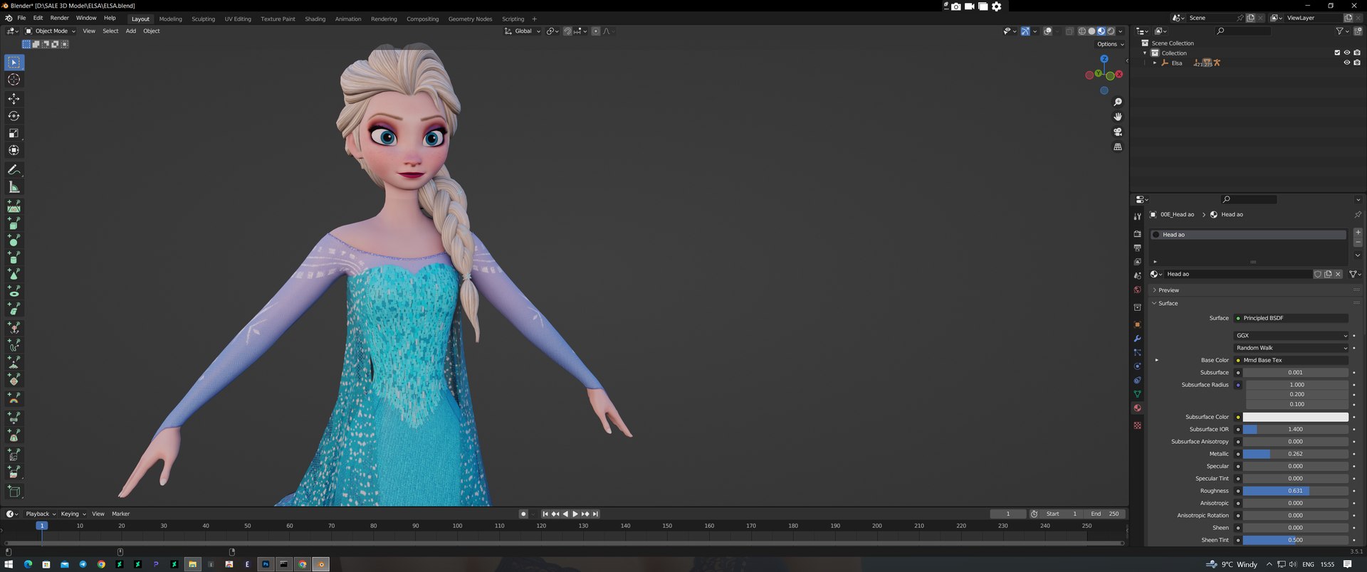 ELSA Rigged Animated 3D - TurboSquid 2422149