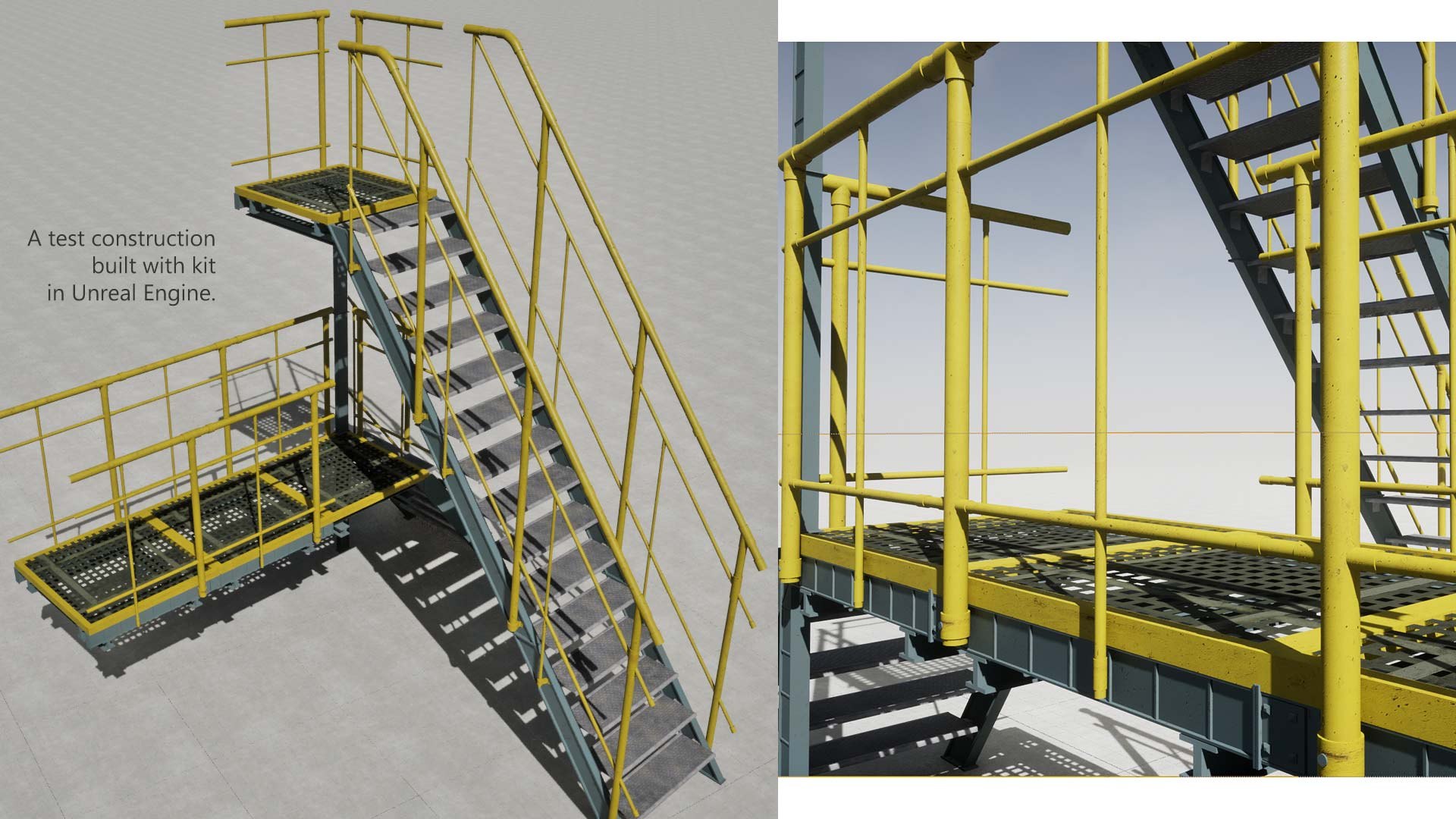 Scaffolding Industrial Platform Construction And Kit PBR 3D ...