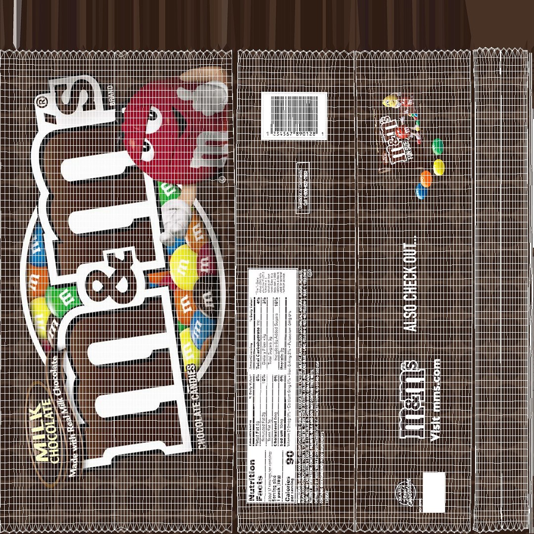 3D Various M And Ms Candies In Bowl With Packages - TurboSquid 2286899