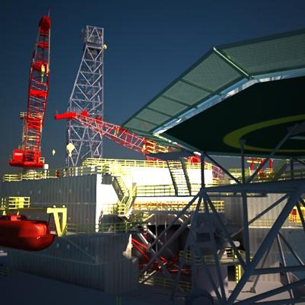 3d jack-up oil rig