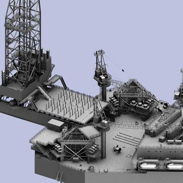 3d jack-up oil rig
