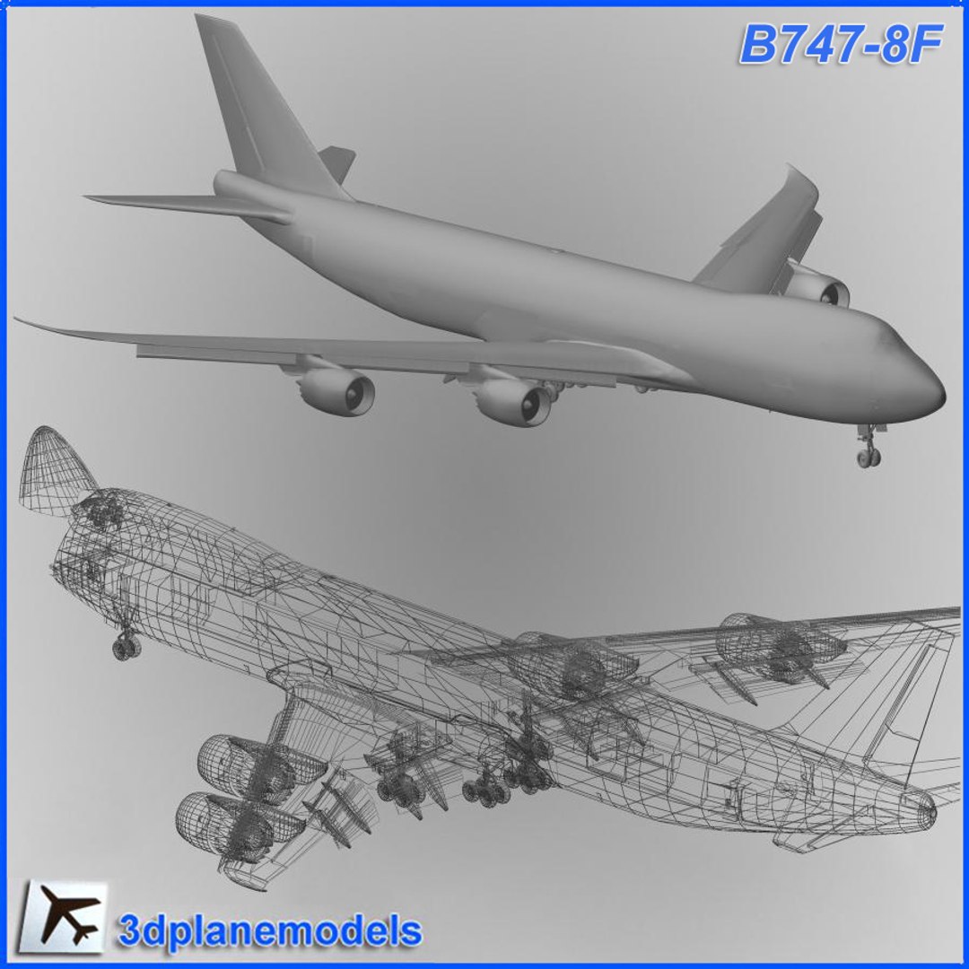 b747-8 generic white 747 max