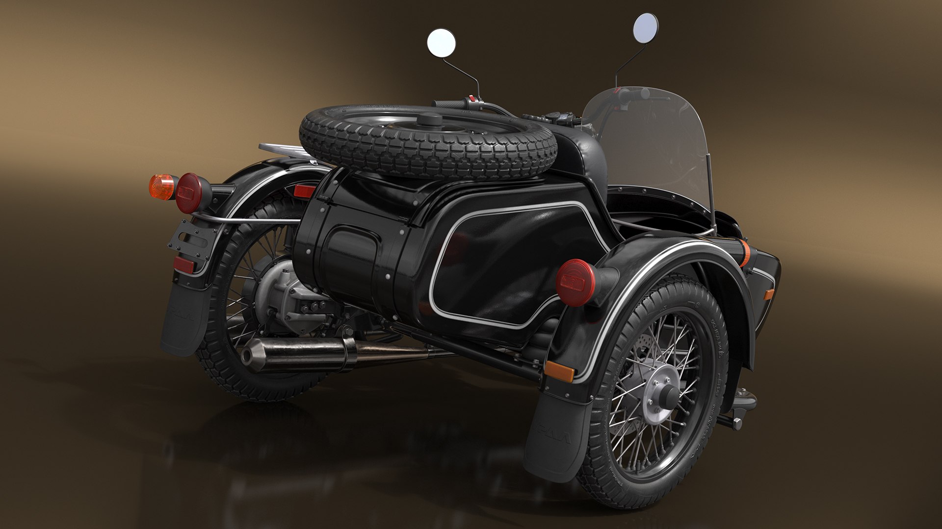 Ural M70 Sidecar Motorcycles Rigged Collection 3D Model - TurboSquid 2414418