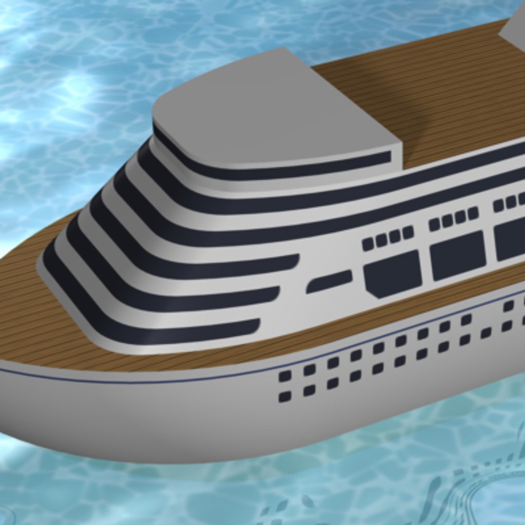 3d Stylized Cartoon Cruise Ship