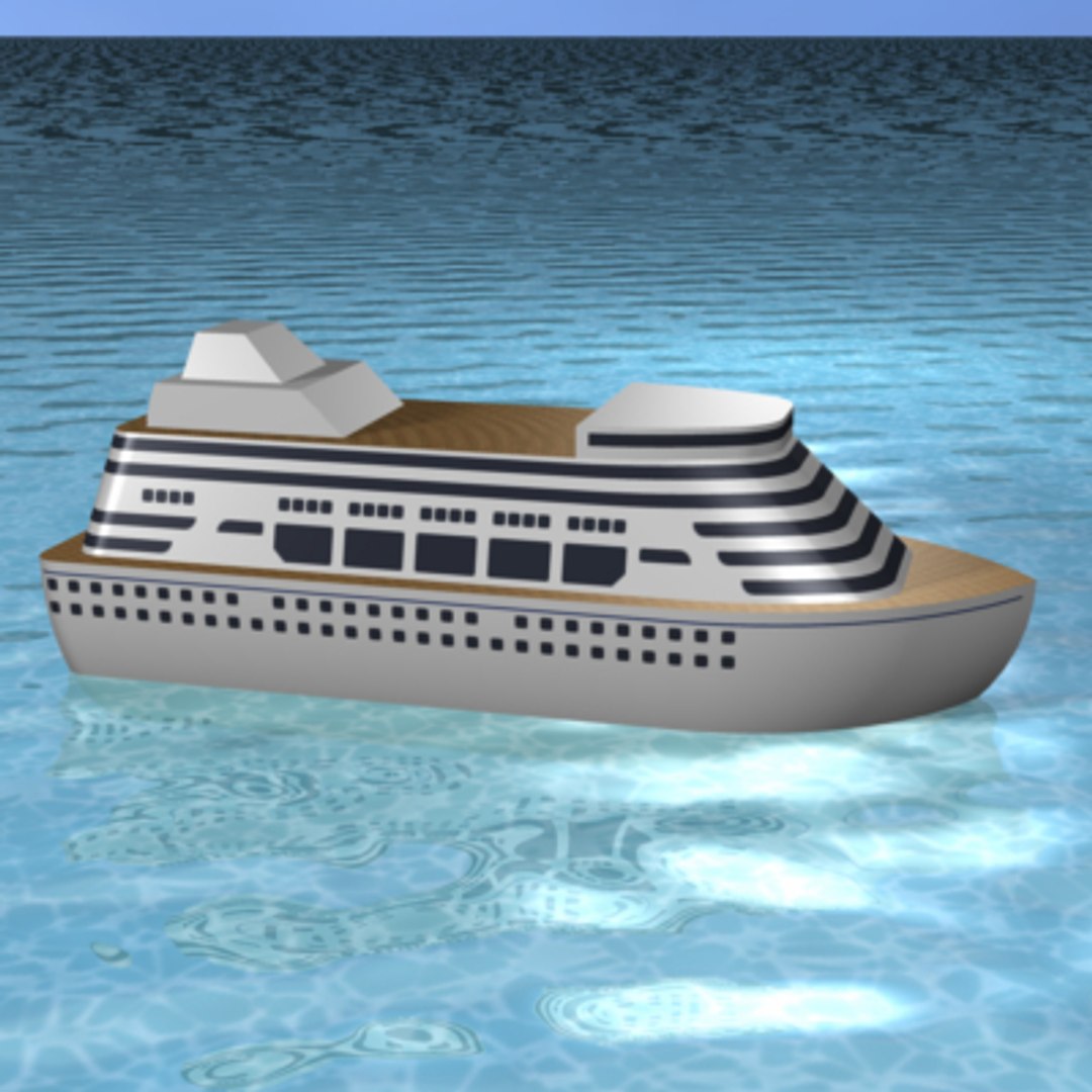 3d Stylized Cartoon Cruise Ship