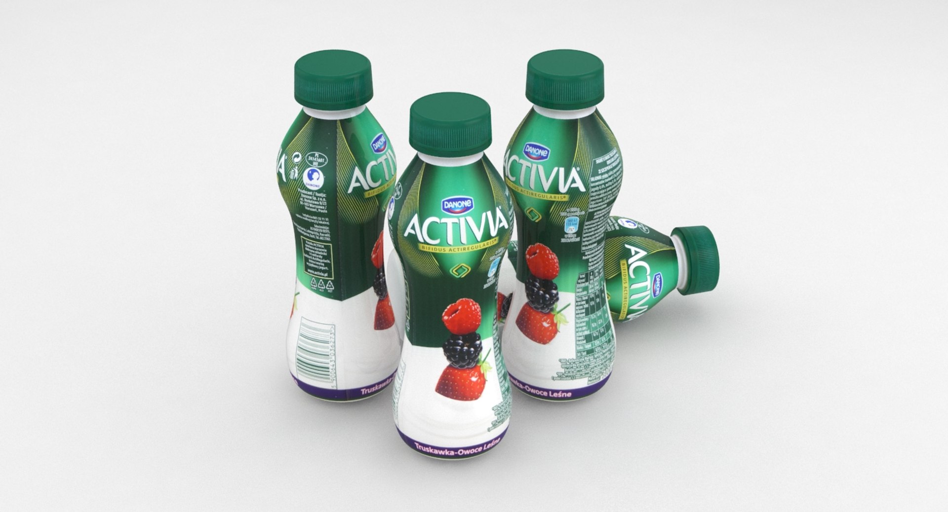 Dairy Bottle Danone Activia 3D - TurboSquid 1154773