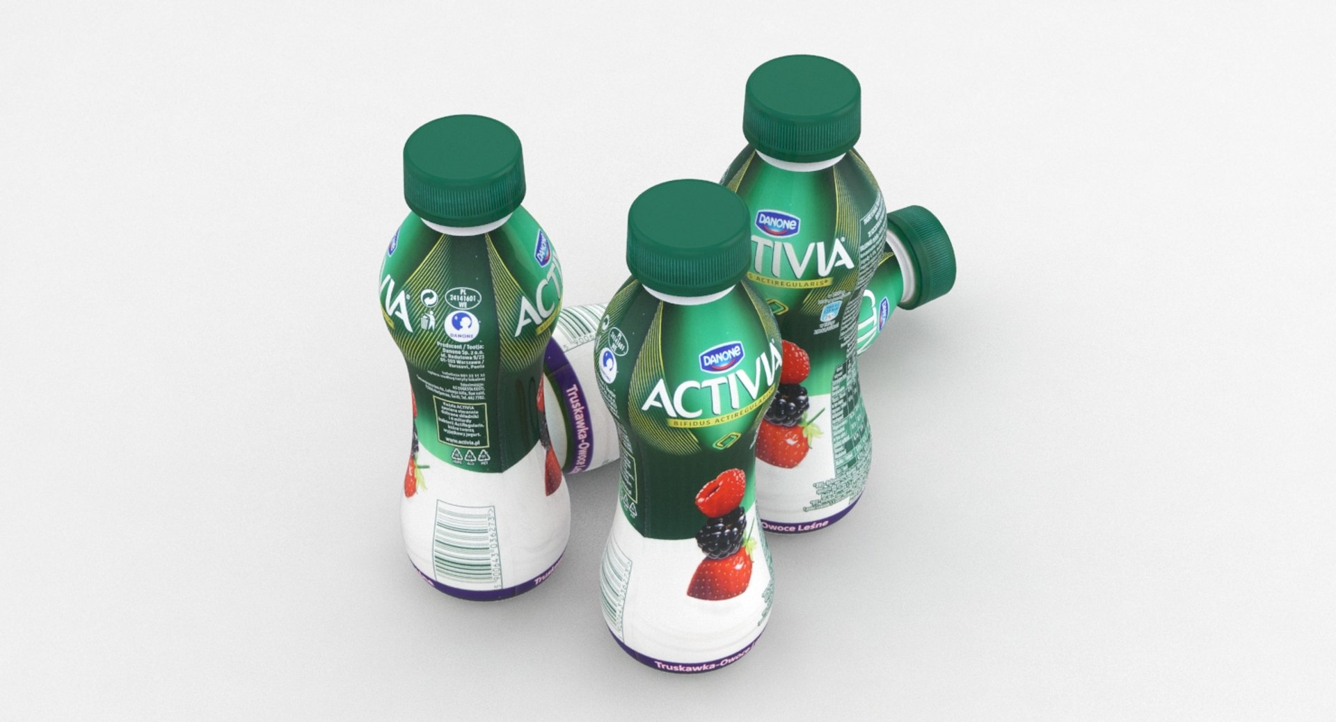 Dairy Bottle Danone Activia 3D - TurboSquid 1154773