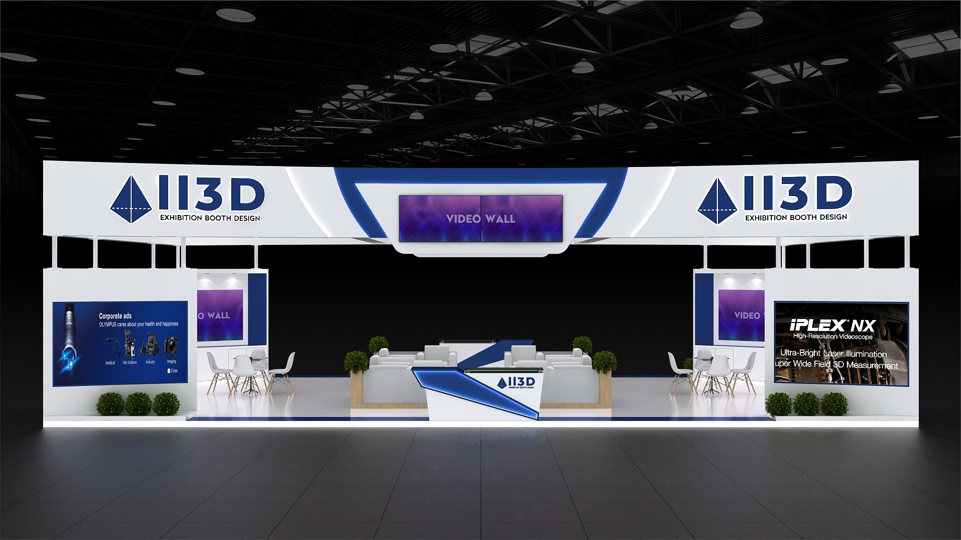 Exhibition Stand Stall Two Side Open 14X6 Model - TurboSquid 2163197