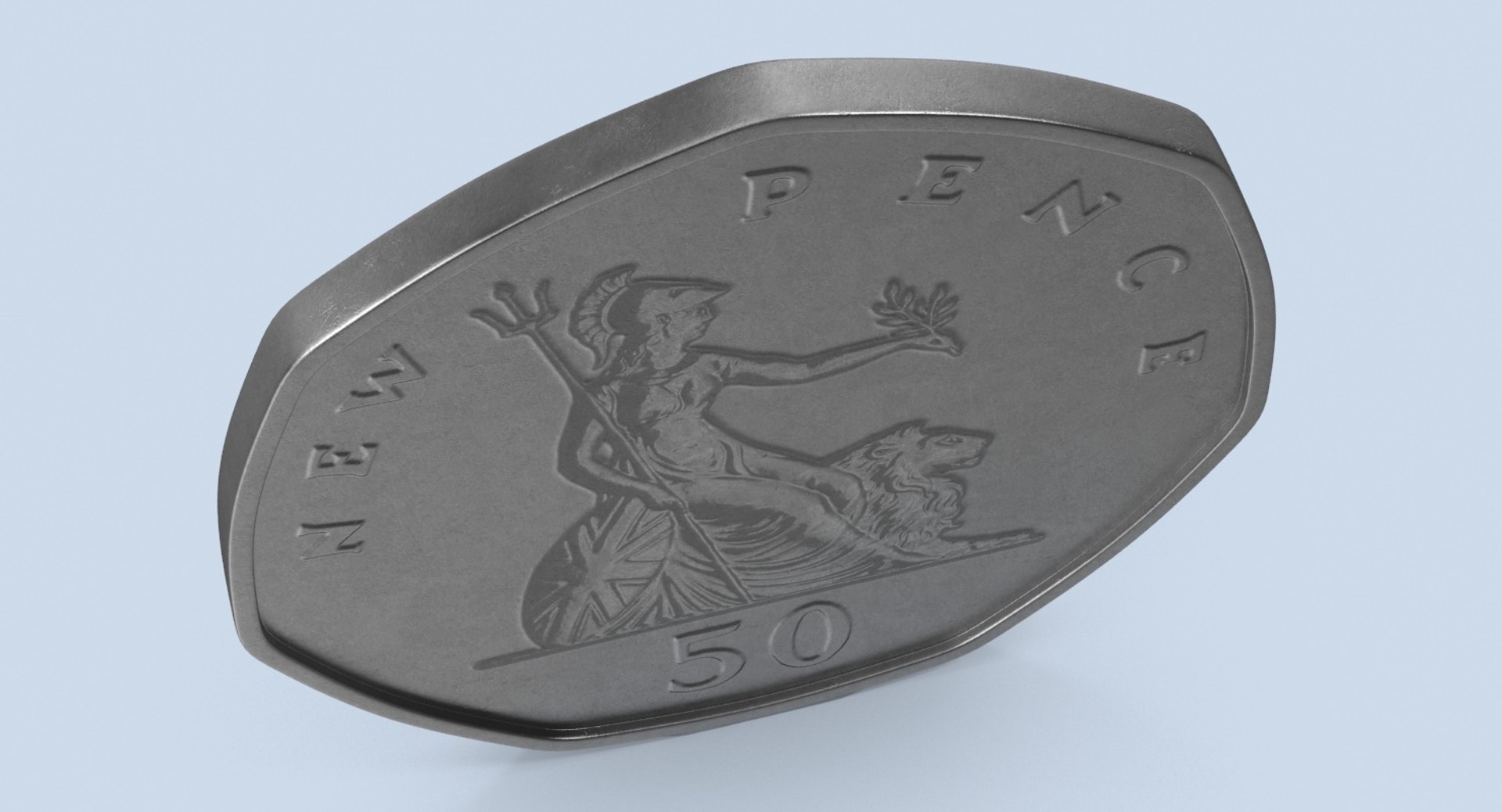 50p Uk 3d Model