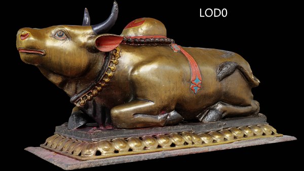 modelo 3d Buey dorado escaneado - 3 LOD - herencia de Nepal ...