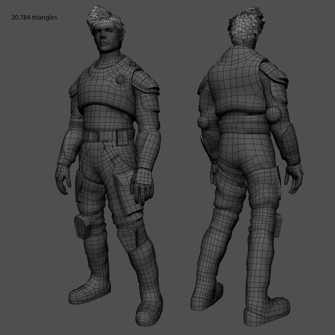 Character Videogame 3d Obj