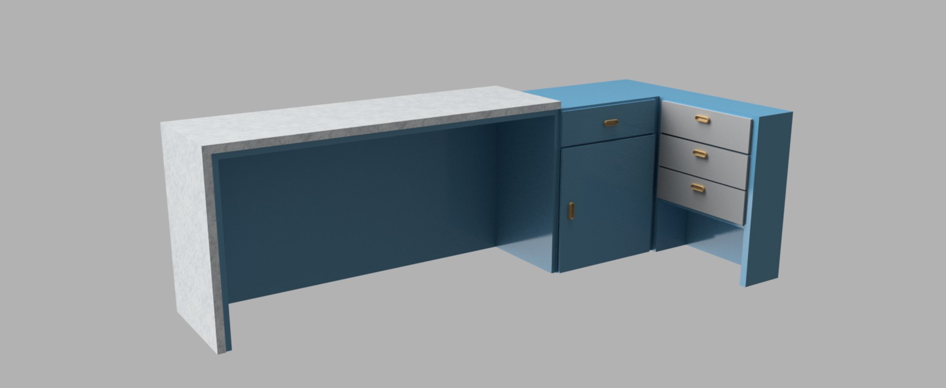 Table L Counter 3D - TurboSquid 1468998