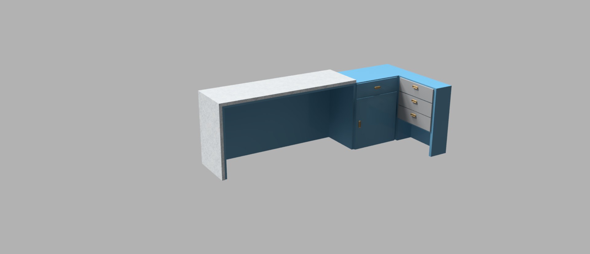 Table L Counter 3D - TurboSquid 1468998