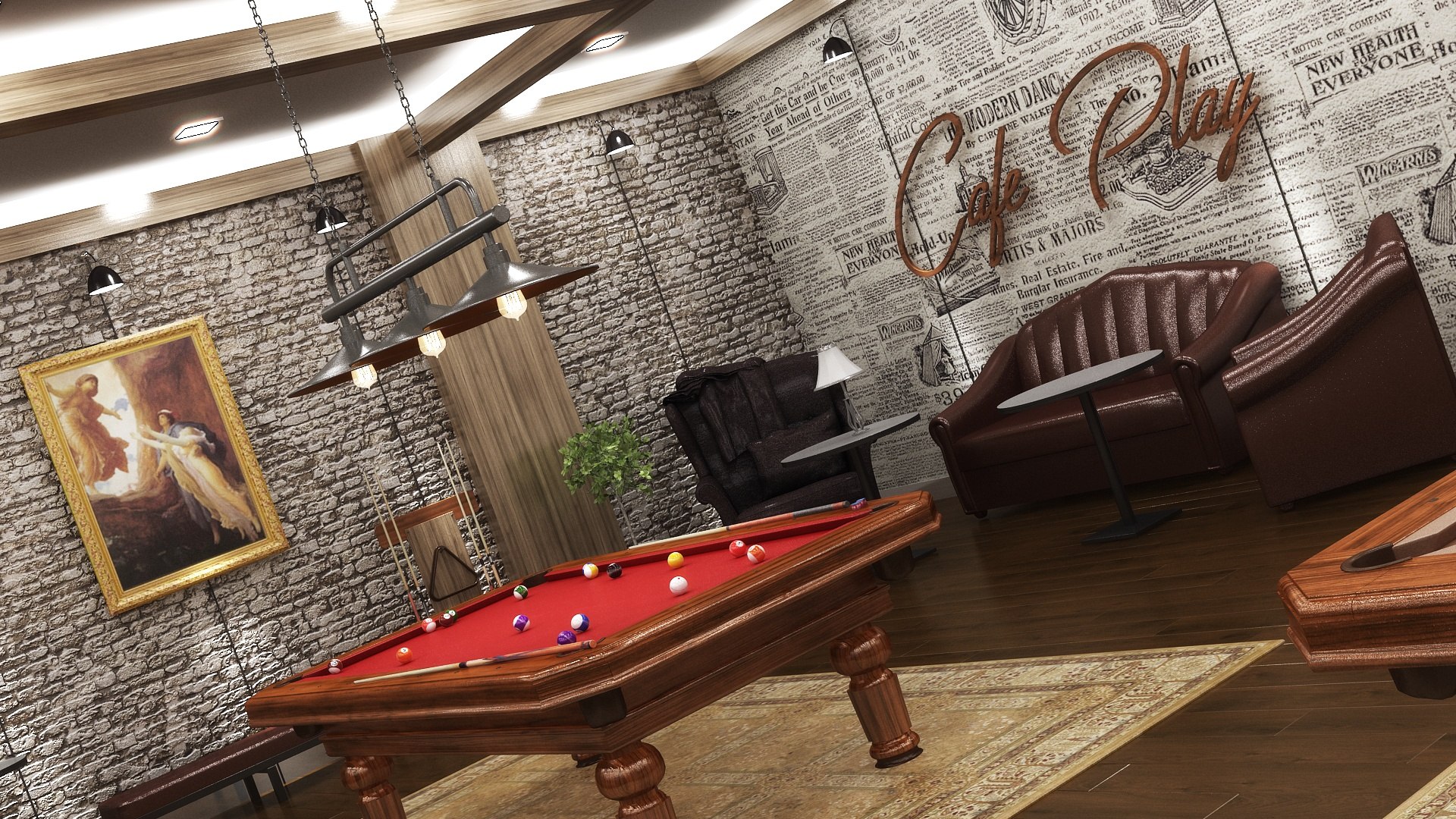 Realistic cafe 3D - TurboSquid 1518861