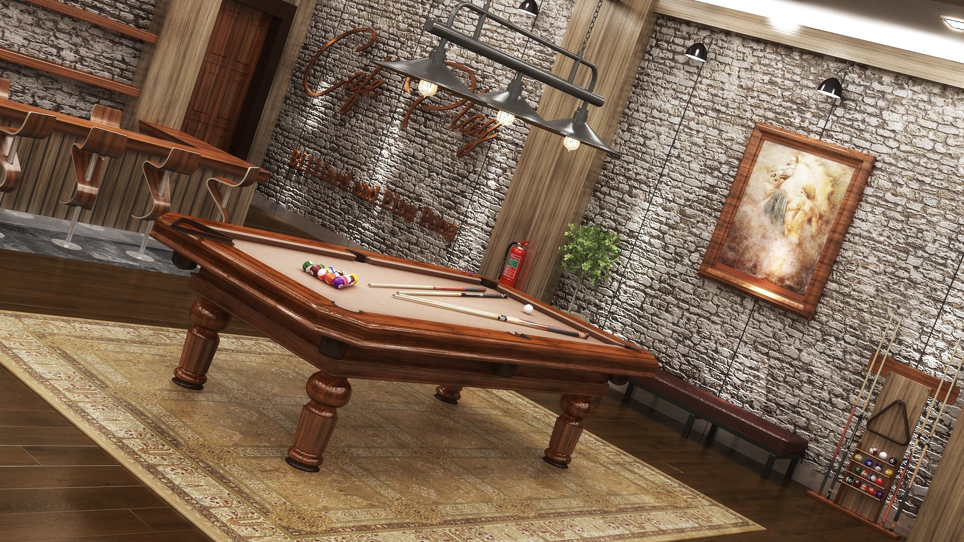 Realistic cafe 3D - TurboSquid 1518861
