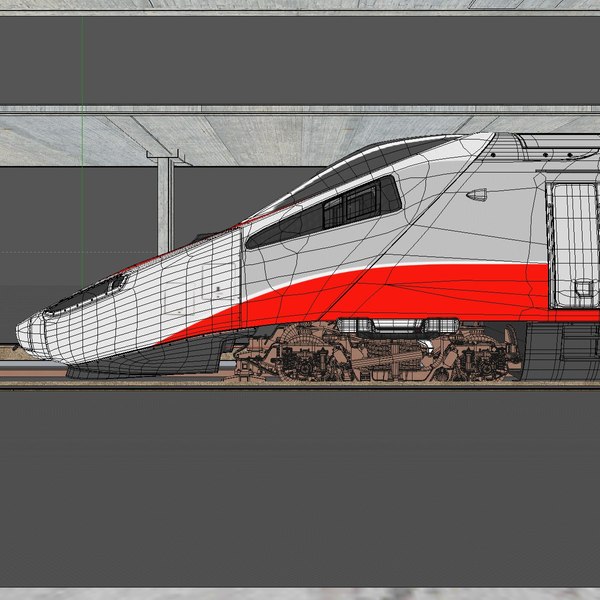 etr train 3d model