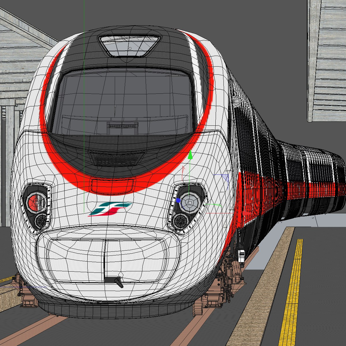 etr train 3d model