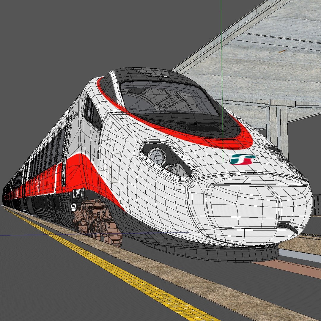 etr train 3d model