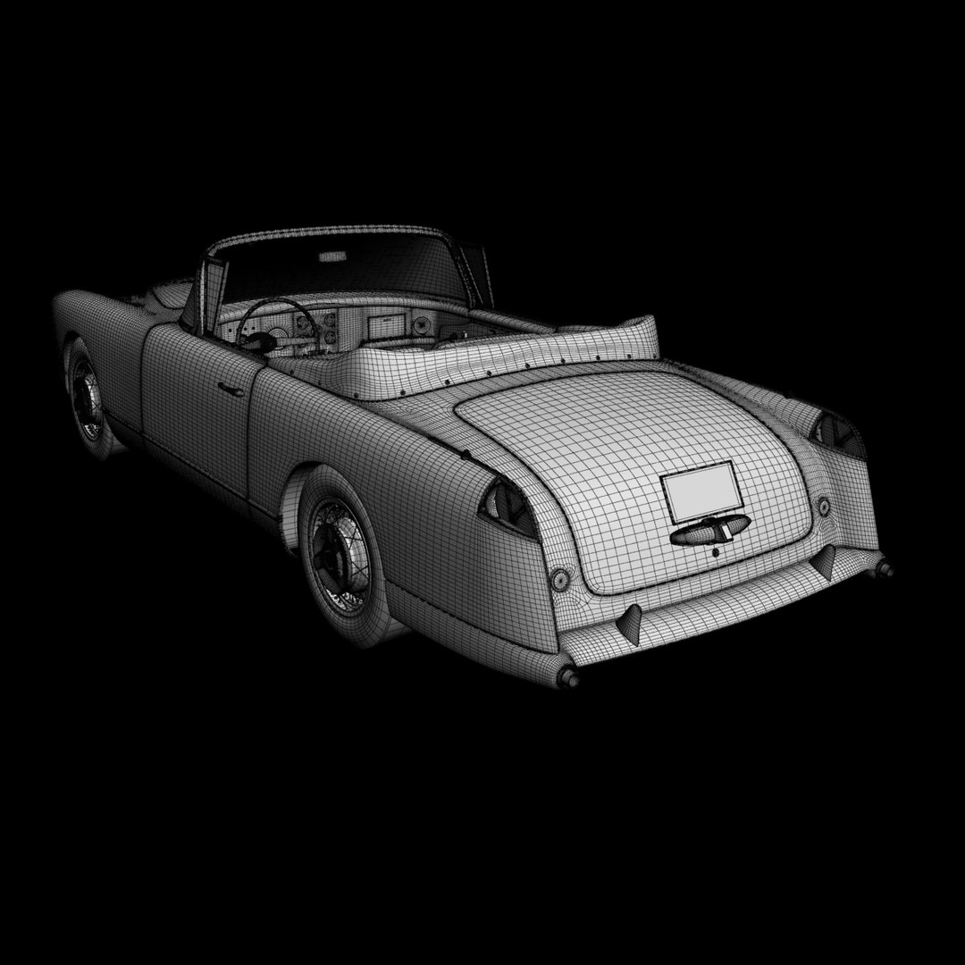 1956 facel vega fv2b model - TurboSquid 1569587