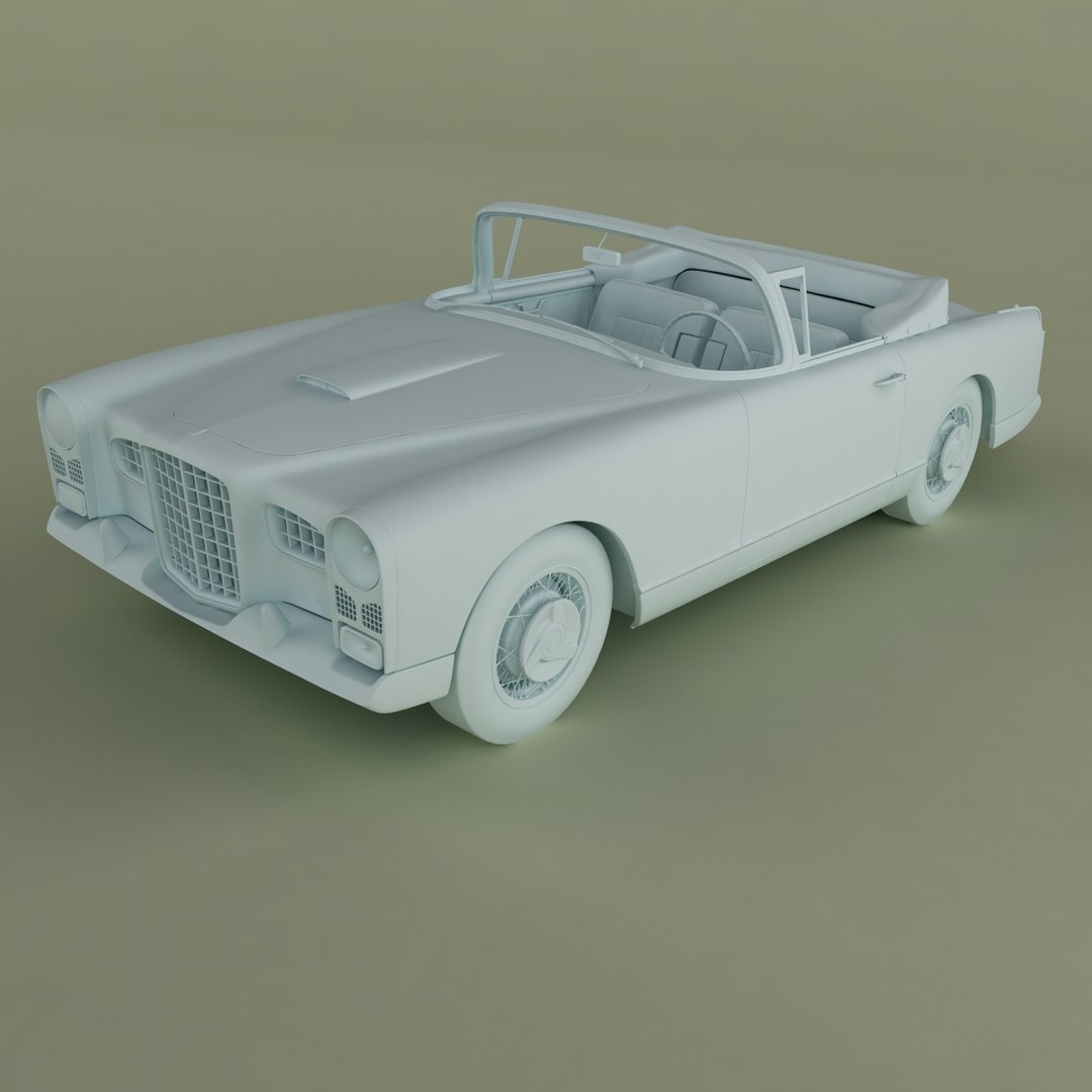 1956 facel vega fv2b model - TurboSquid 1569587