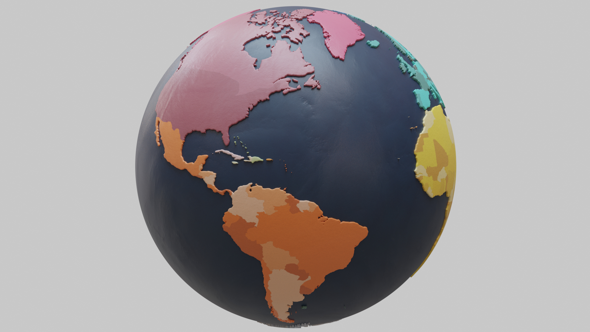 3D Model Geopolitical Earth Globe - TurboSquid 1508919