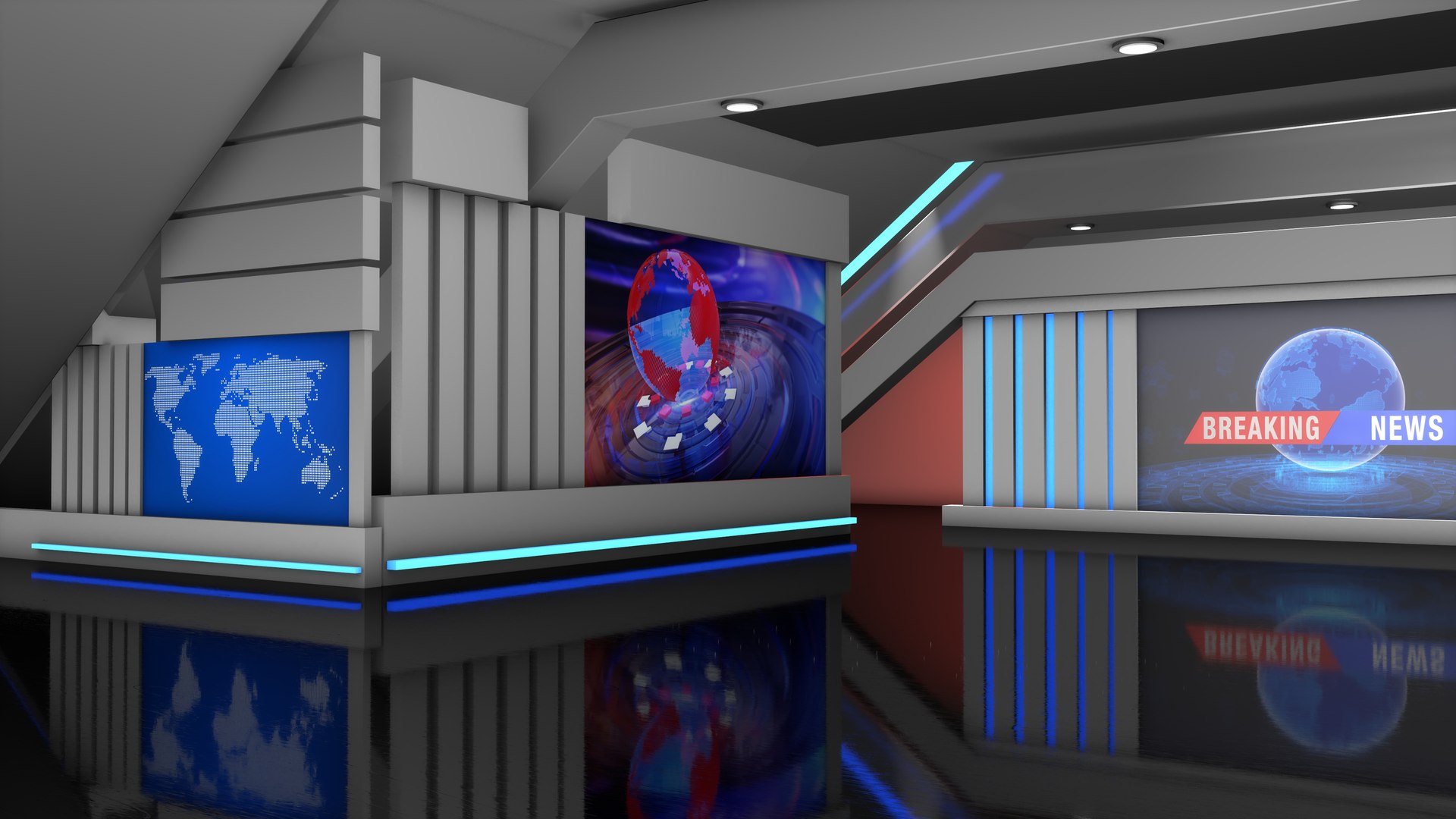 3D Virtual Studio Set 90 - TurboSquid 1871550