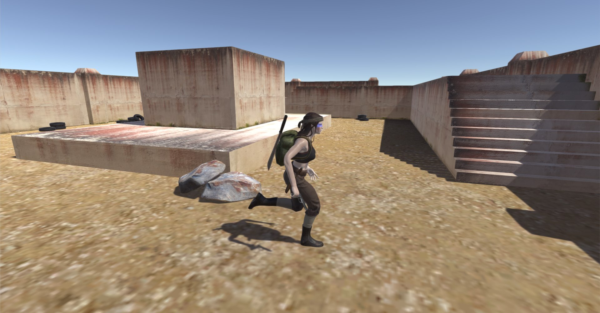 3d Human Urban Warrior Character Woman Model
