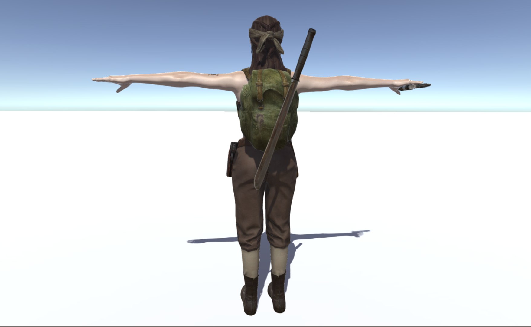 3d Human Urban Warrior Character Woman Model