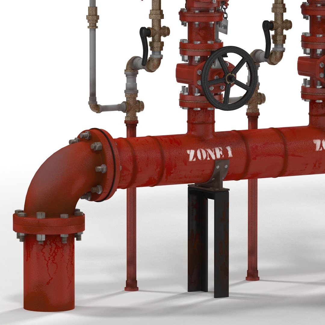 3d model industrial pipes 3