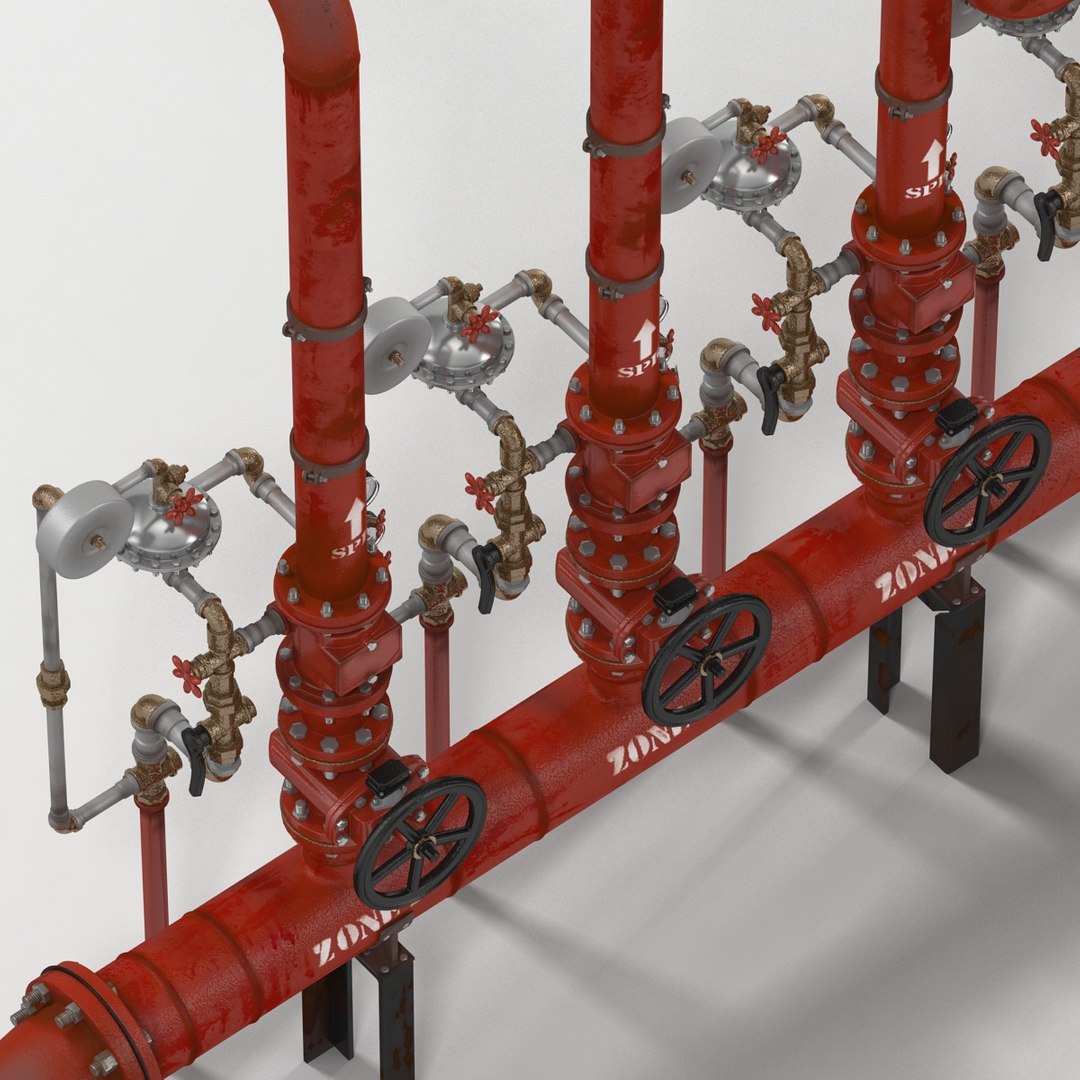 3d model industrial pipes 3