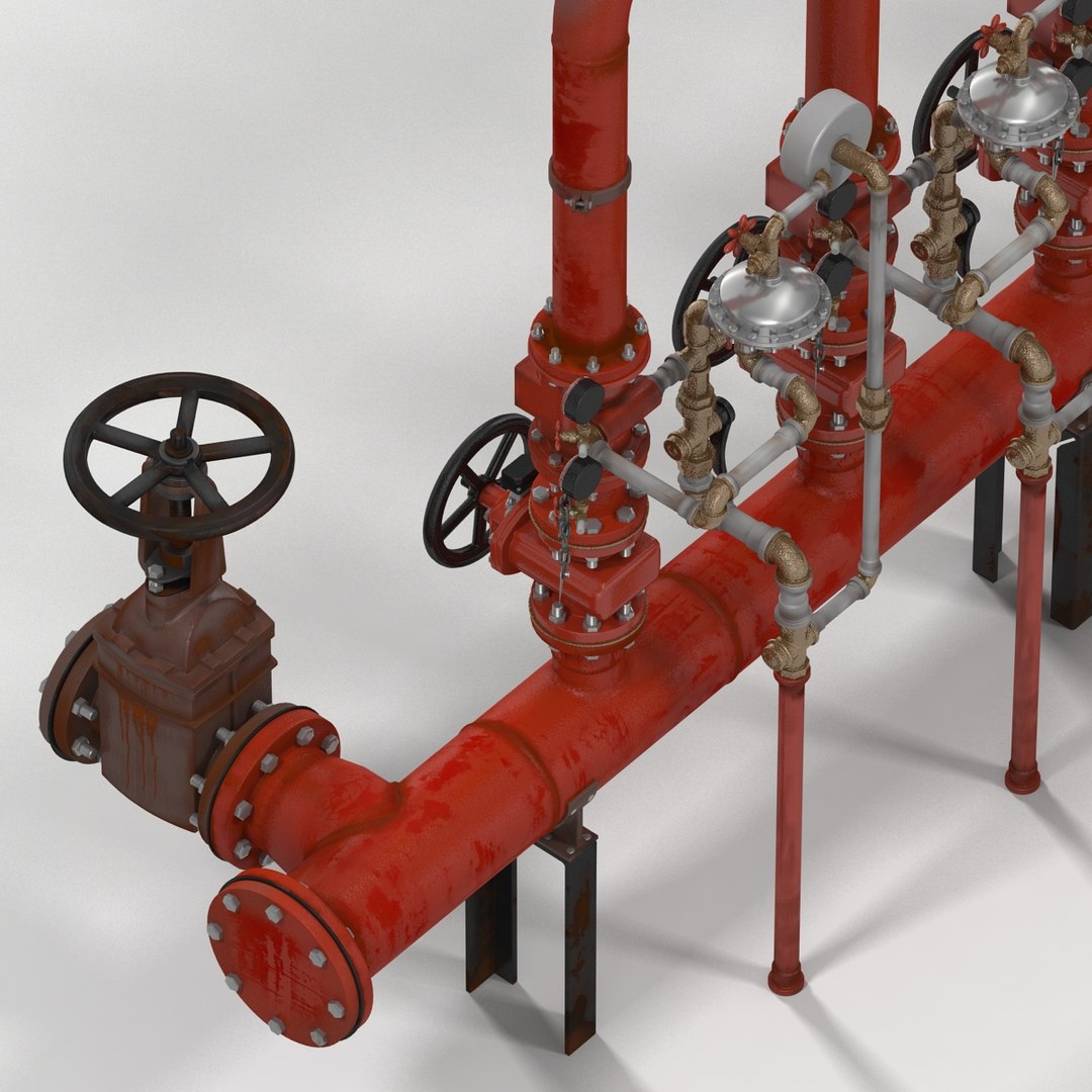 3d model industrial pipes 3