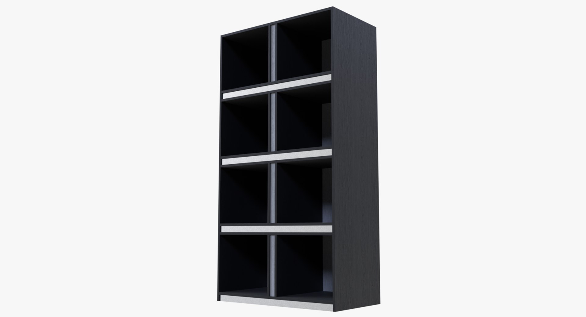 bookcase blender 3d obj