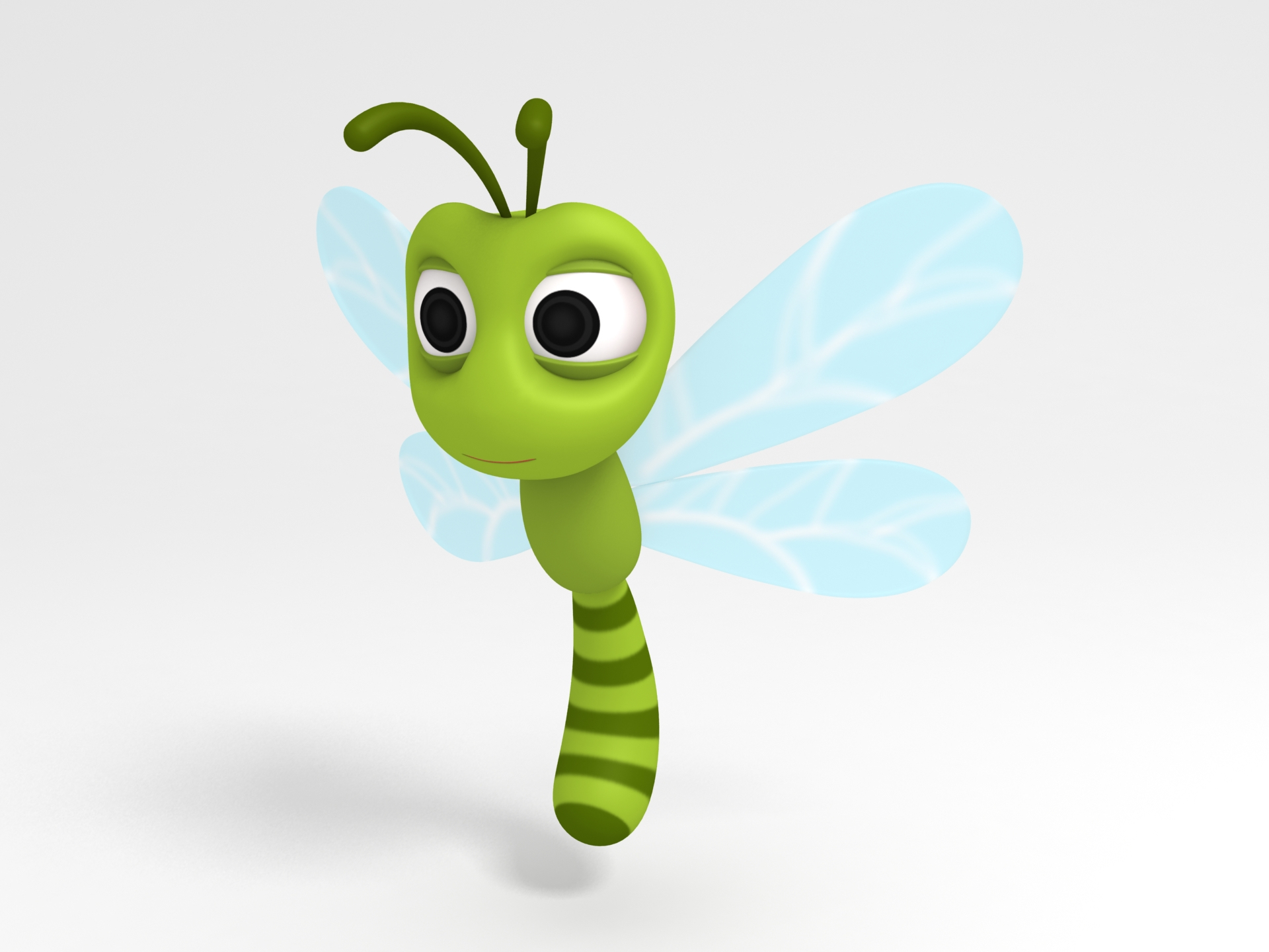 Dragonfly character cartoon 3D model - TurboSquid 1330575