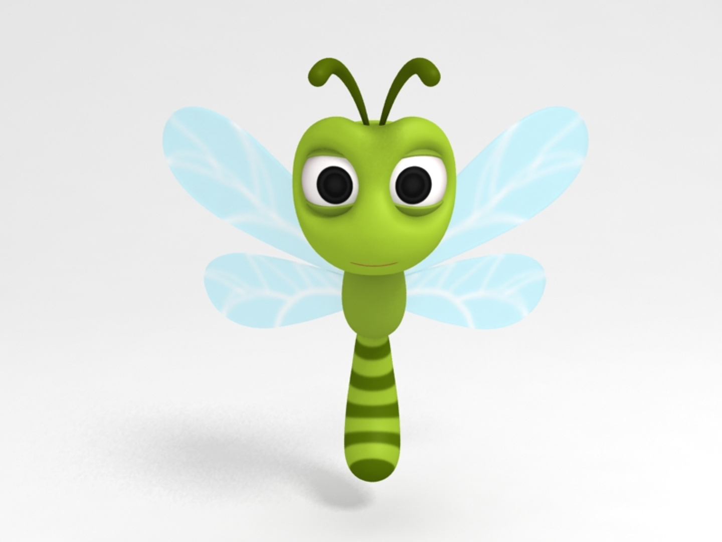 Dragonfly Character Cartoon 3D Model - TurboSquid 1330575