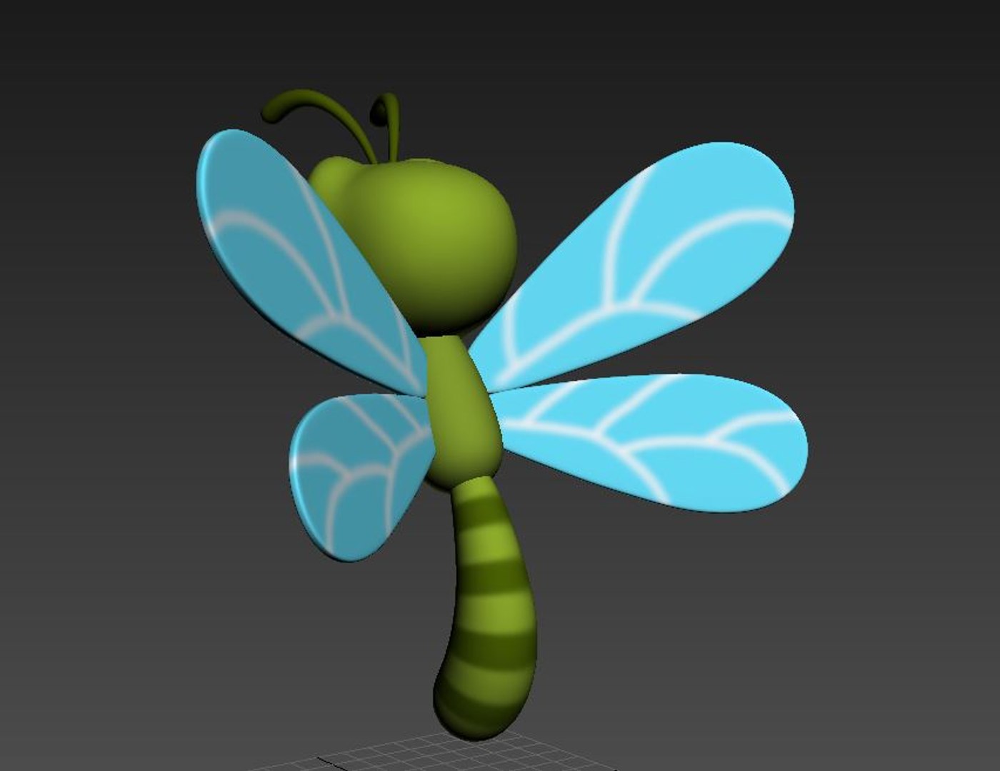 Dragonfly Character Cartoon 3D Model - TurboSquid 1330575