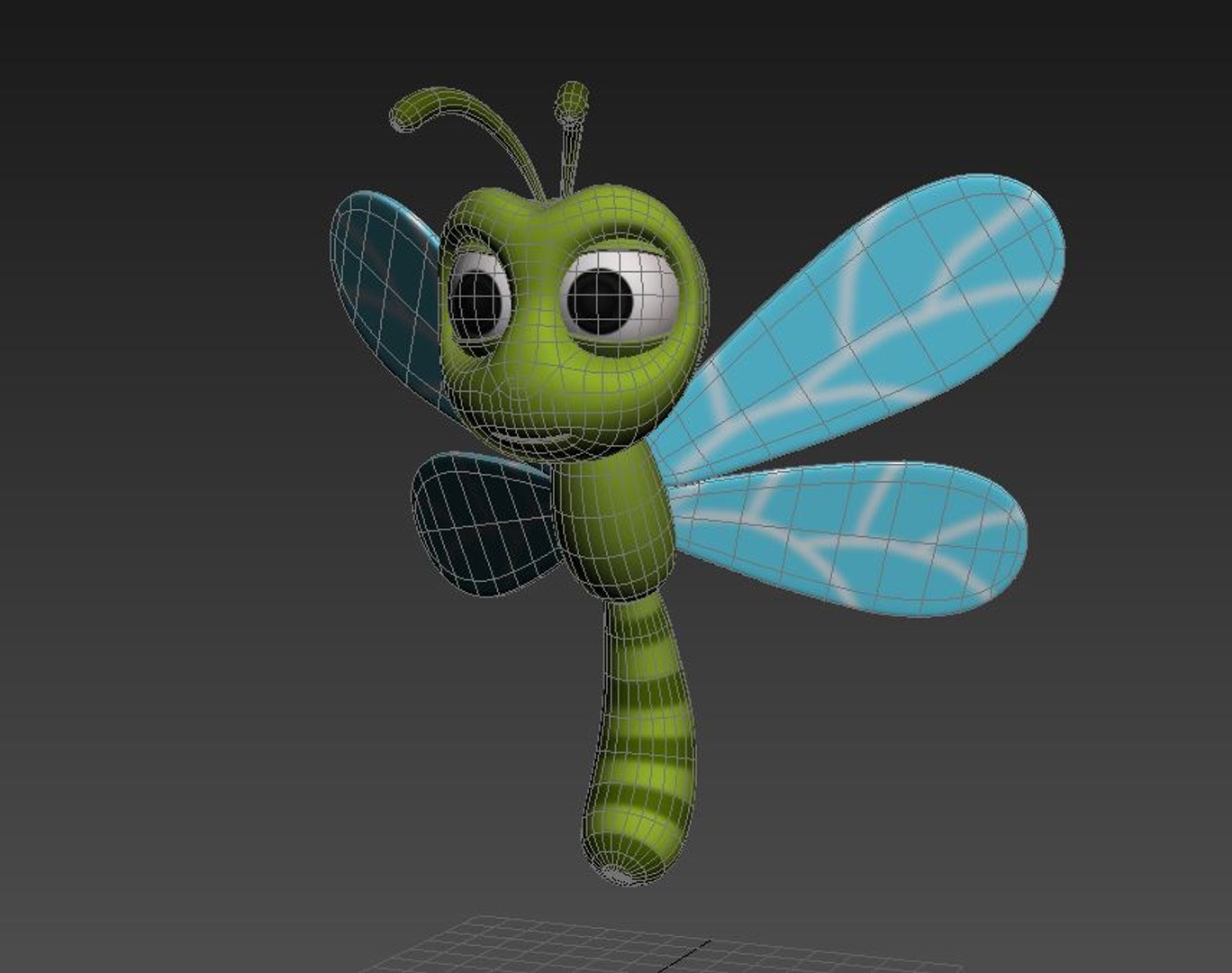 Dragonfly Character Cartoon 3D Model - TurboSquid 1330575