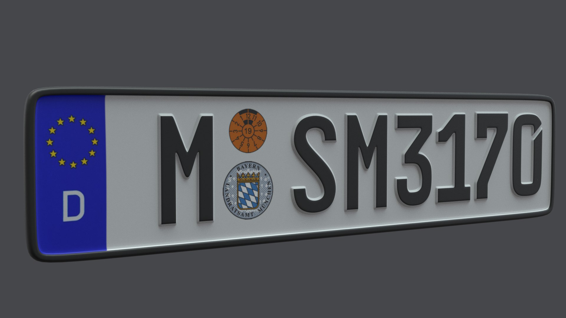 License Plate Germany Eu Model - TurboSquid 1486823