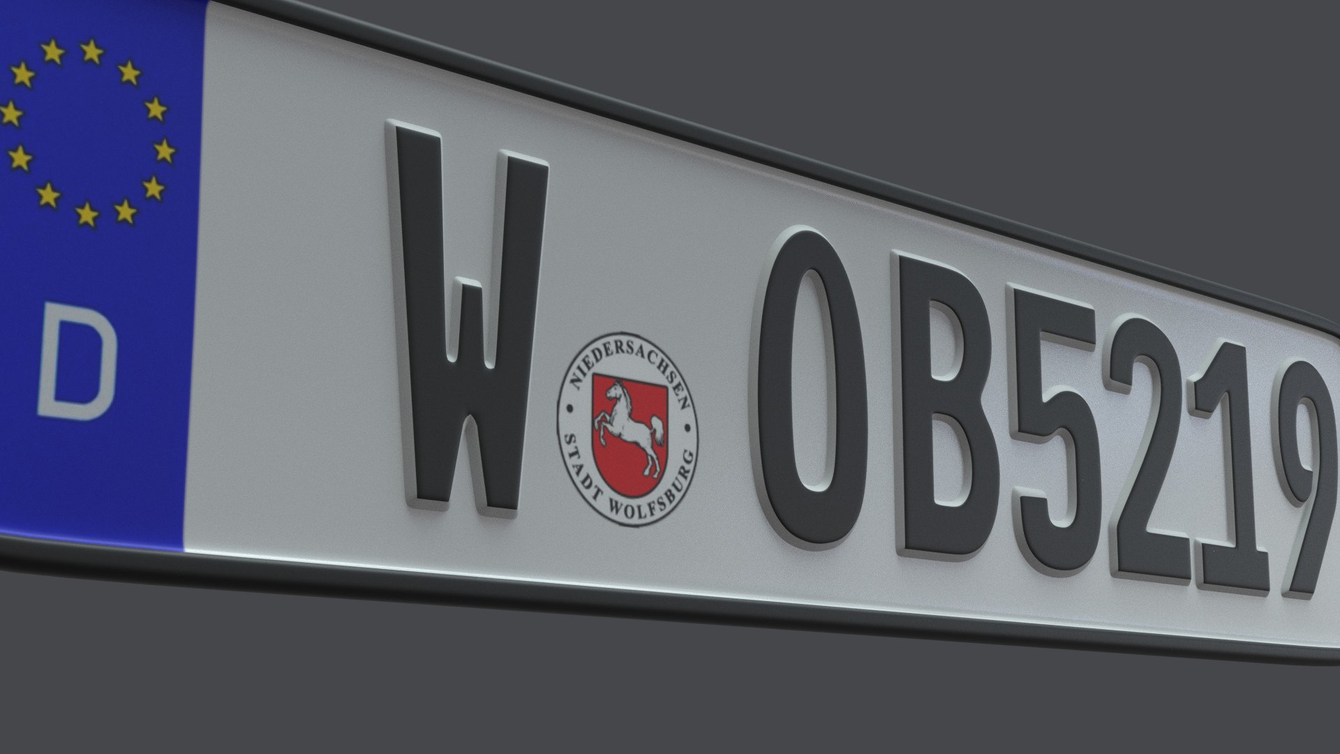 License Plate Germany Eu Model - TurboSquid 1486823