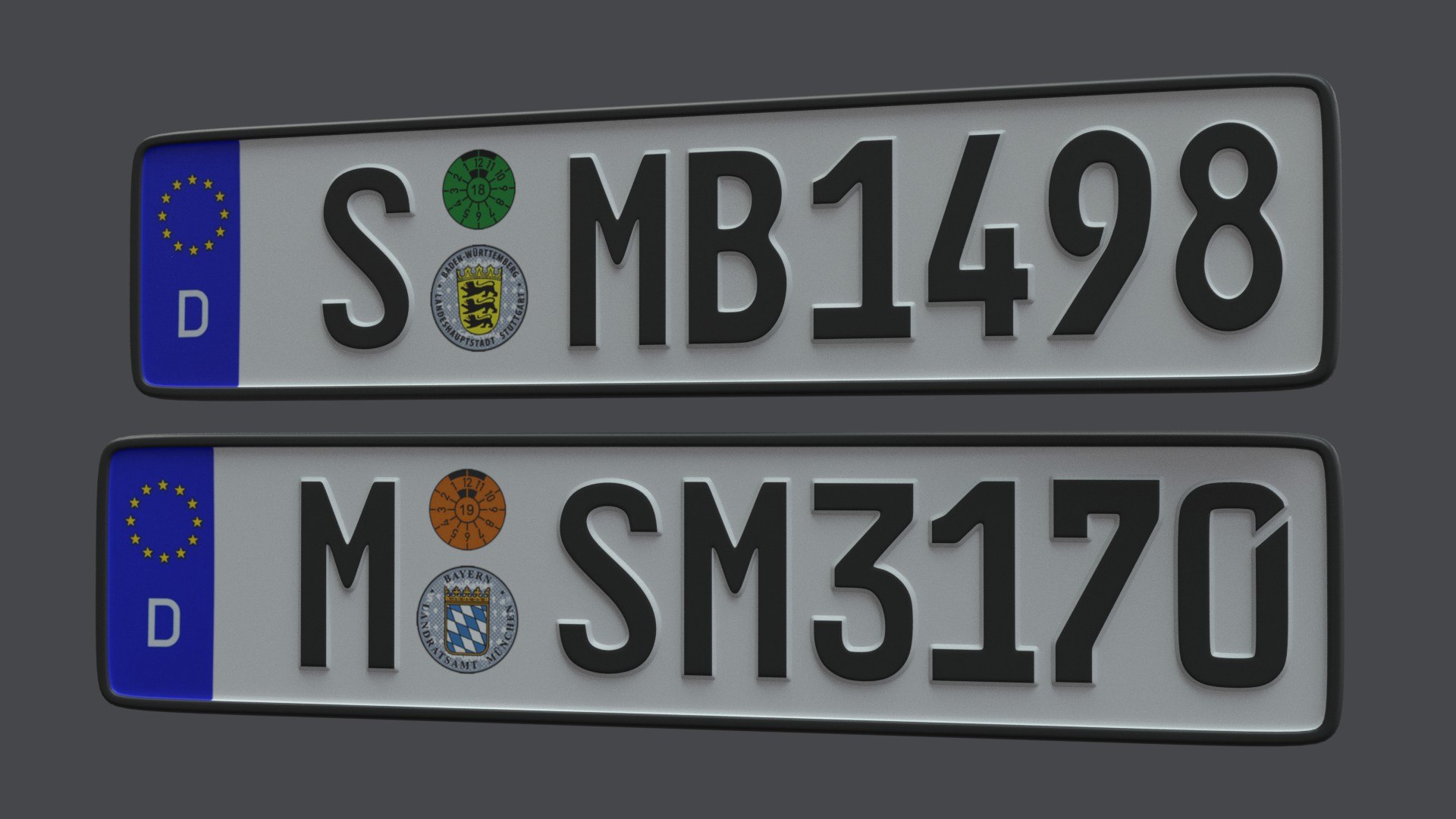 License Plate Germany Eu Model - TurboSquid 1486823