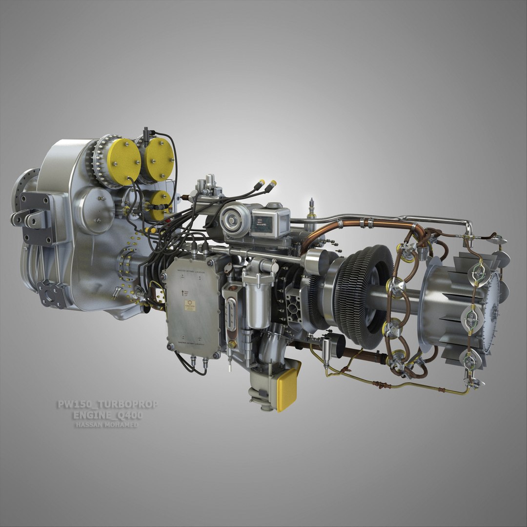 3d Pw150 Turboprop Engine