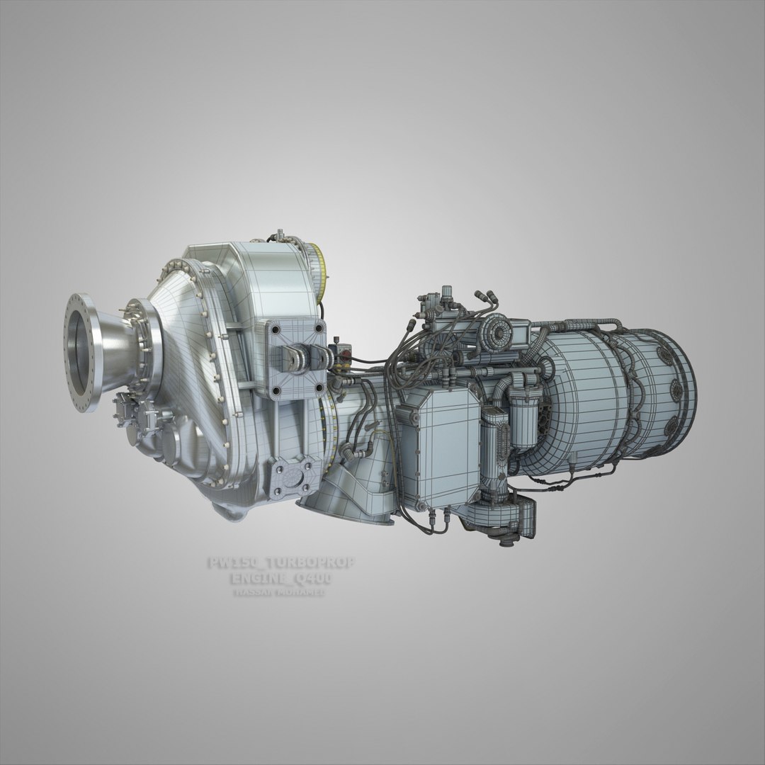 3d Pw150 Turboprop Engine